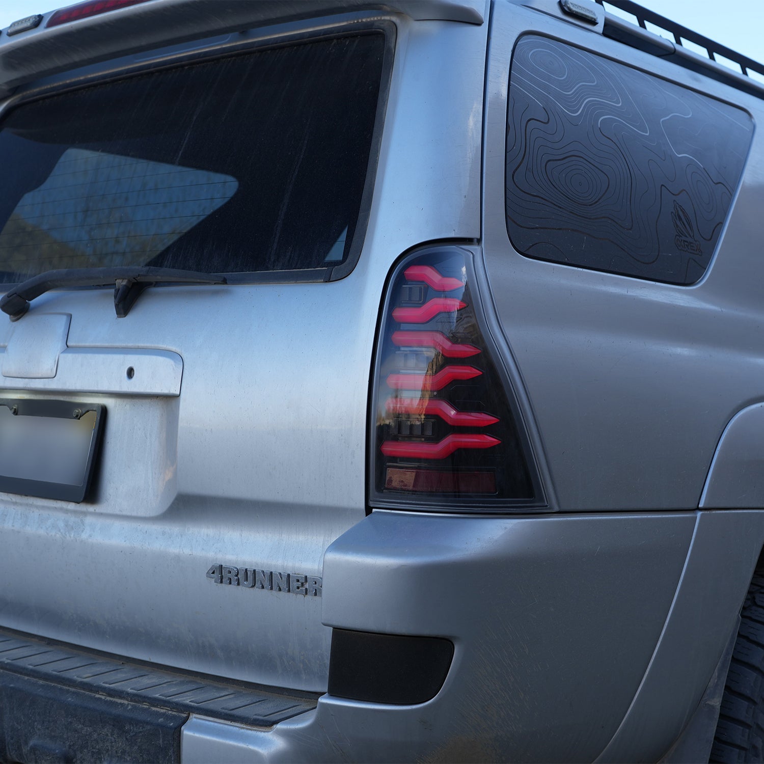 03-09 Toyota 4Runner LUXX-Series LED Tail Lights Black-Red | AlphaRex
