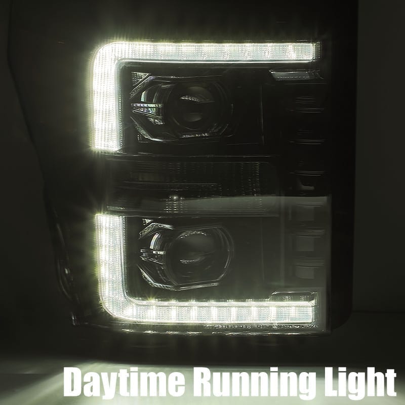 11-16 Ford Super Duty PRO-Series Halogen Projector Headlights Black ...