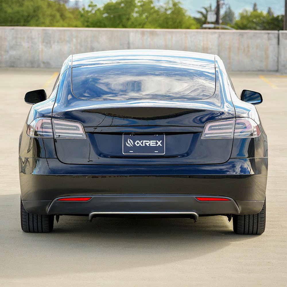 12-21 Tesla Model S LUXX-Series LED Tail Lights Black Red (With Black ...