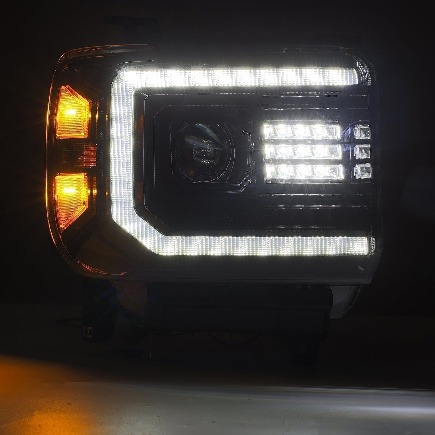 14-18 GMC Sierra LUXX-Series LED Projector Headlights Alpha-Black ...