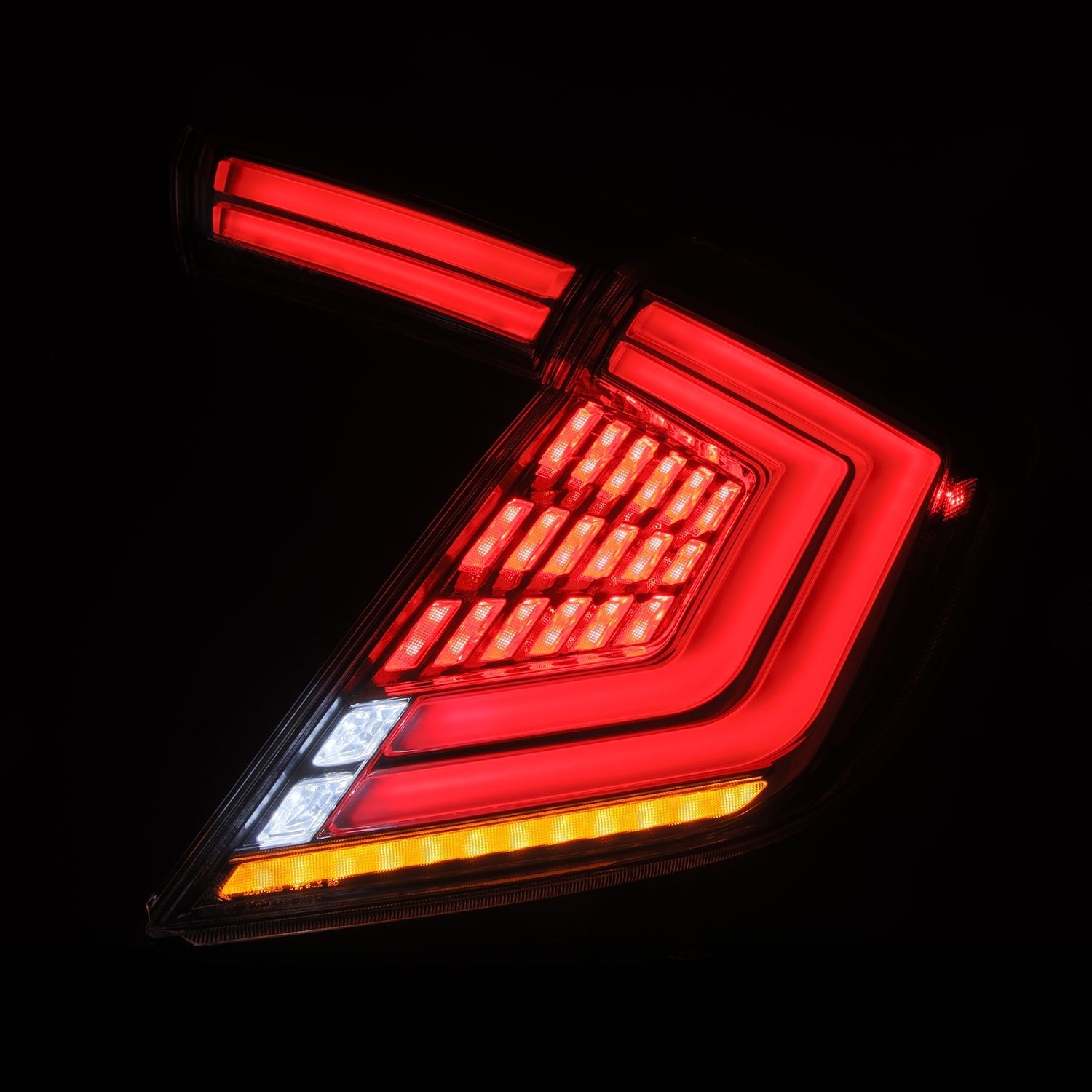 16-21 Honda Civic Hatchback NOVA-Series Prismatic LED Tail Lights Clear ...