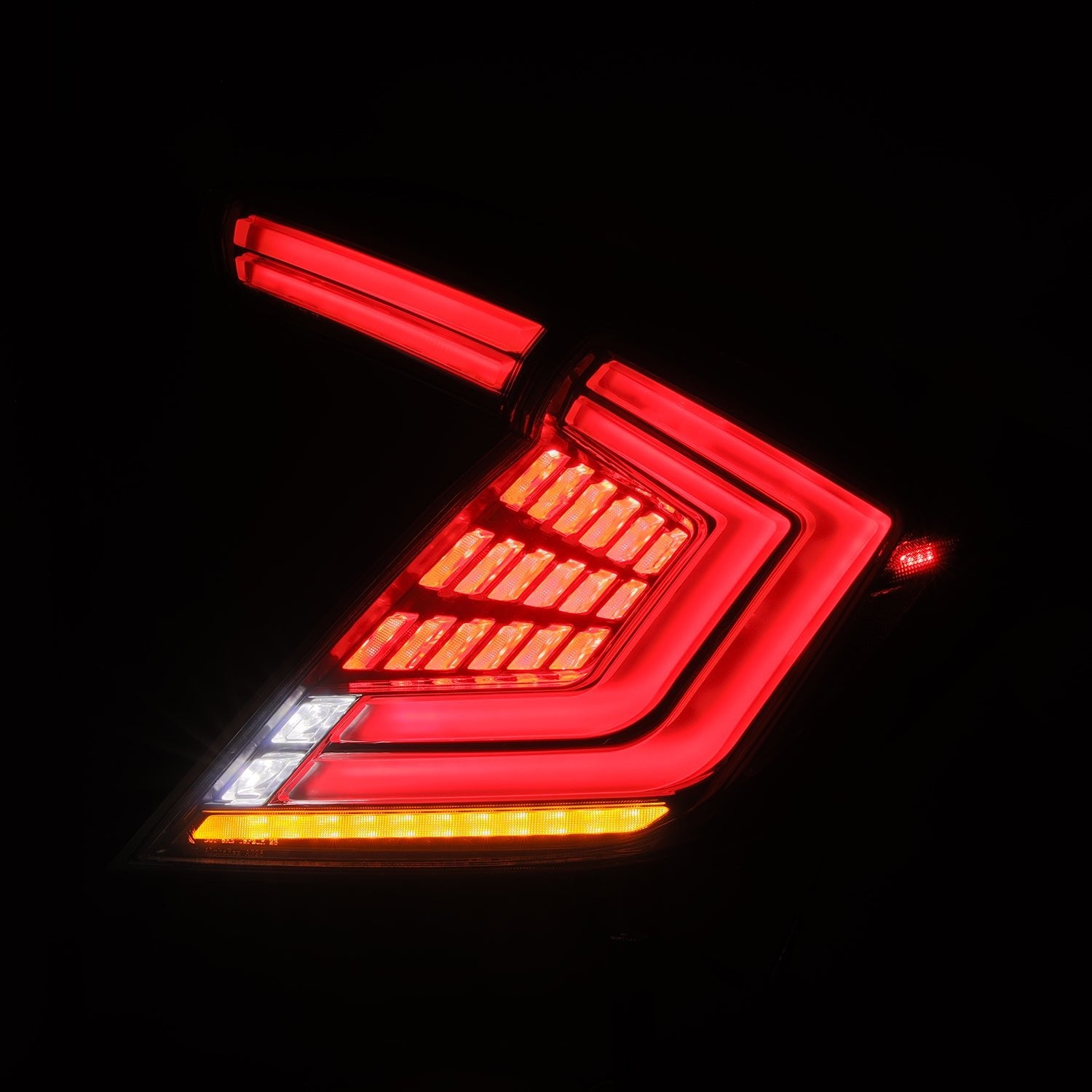 16-21 Honda Civic Hatchback NOVA-Series Prismatic LED Tail Lights Clear ...