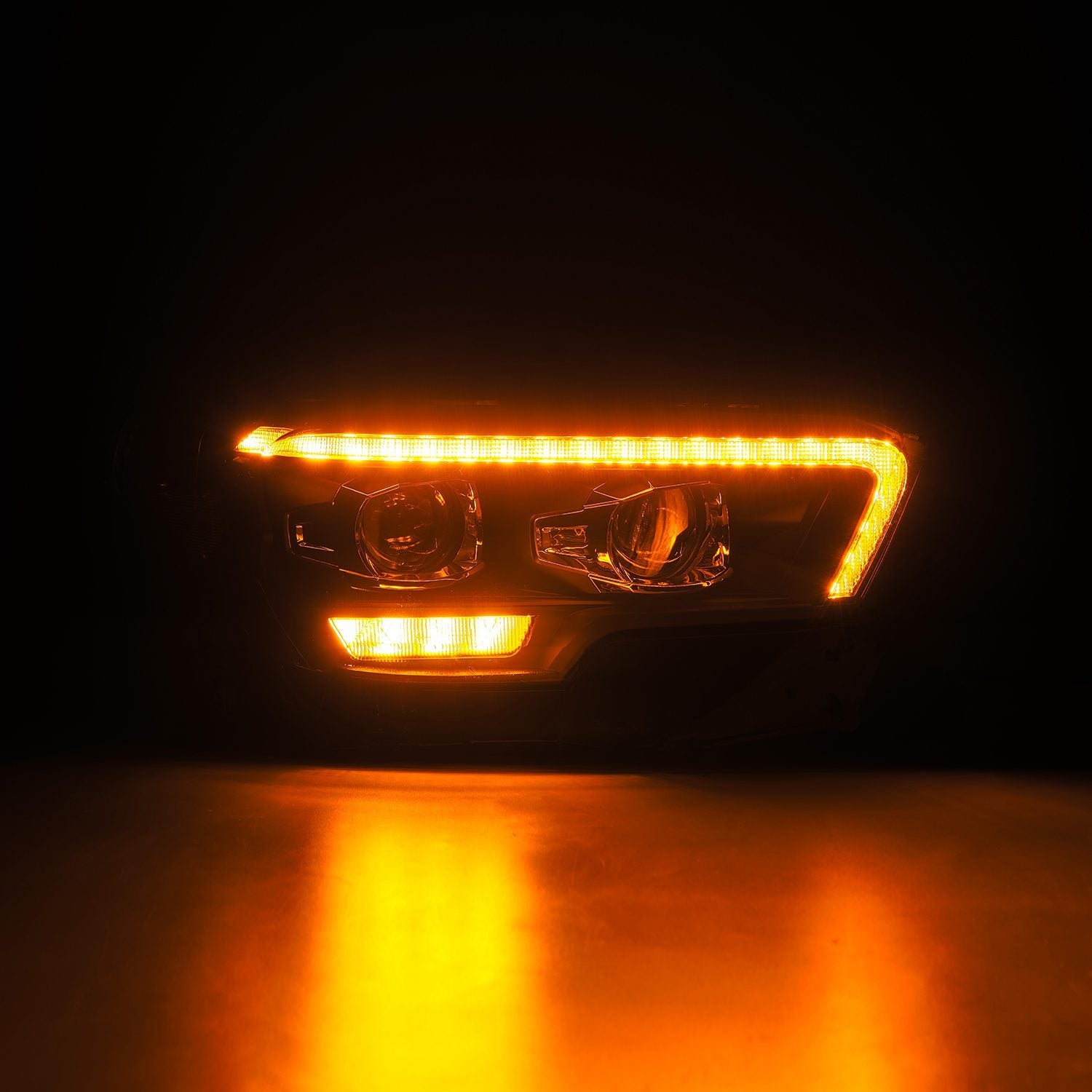 16-22 Toyota Tacoma MK II PRO-Series Halogen Projector Headlights Black ...