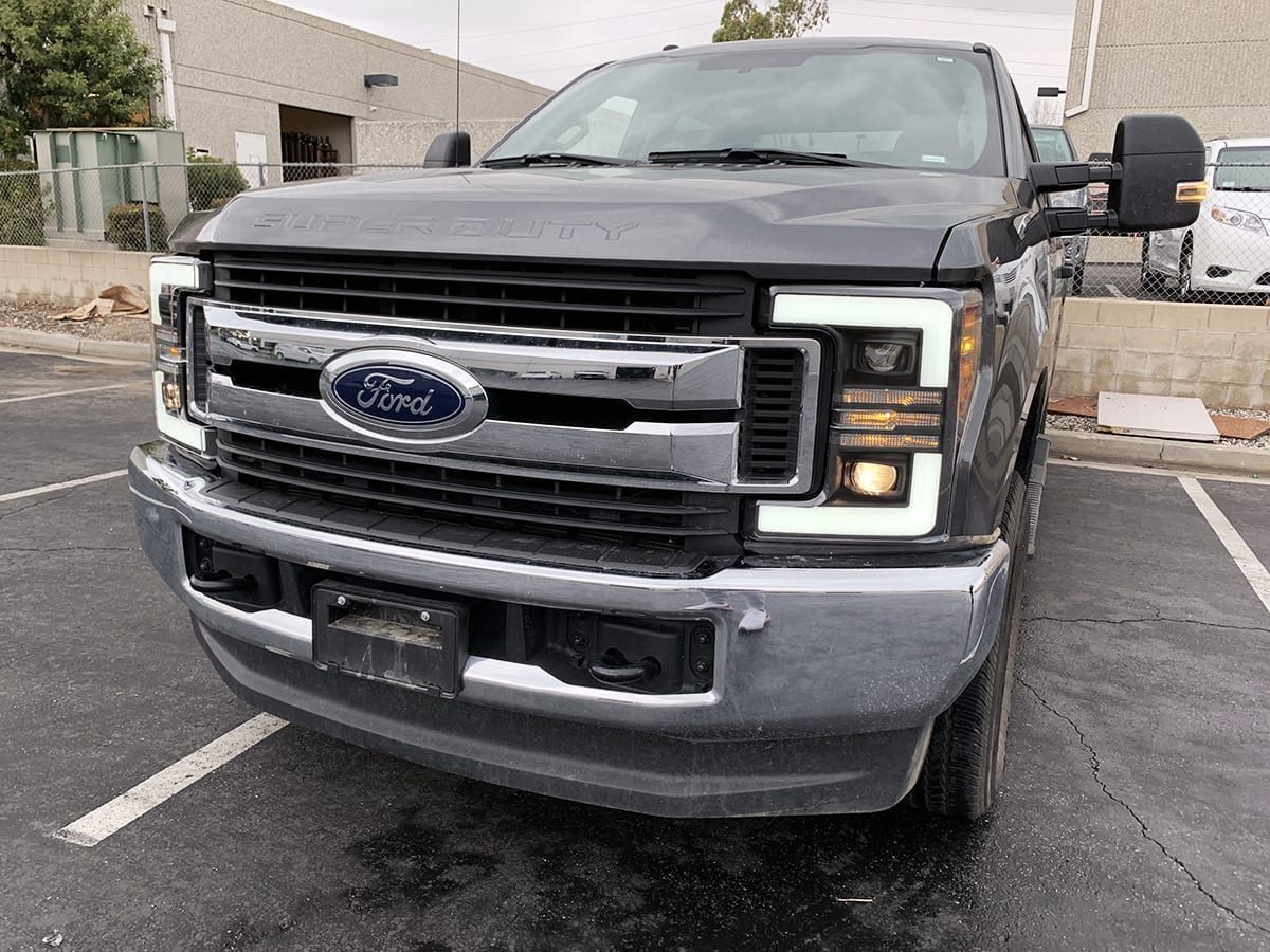 17-19 Ford Super Duty PRO-Series Halogen Projector Headlights Black ...