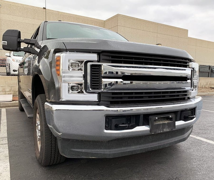 17-19 Ford Super Duty PRO-Series Halogen Projector Headlights Chrome ...