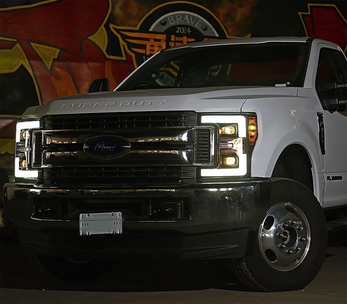 17-19 Ford Super Duty PRO-Series Halogen Projector Headlights Jet Black ...