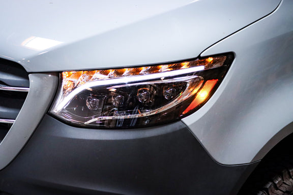 19-24 Mercedes-Benz Sprinter NOVA-Series LED Projector Headlights Black ...