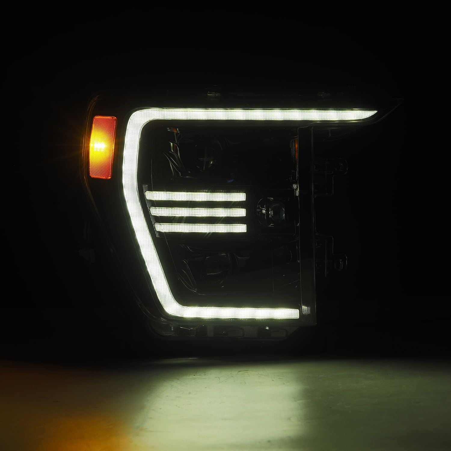 21-23 Ford F150 PRO-Series Halogen Projector Headlights Alpha-Black ...